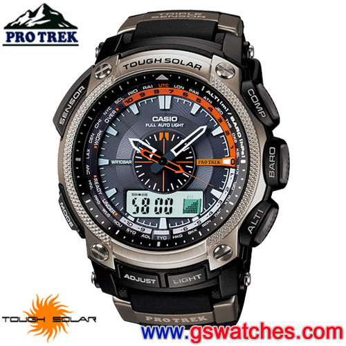 CASIO(卡西歐) 已完售,CASIO PRG-500-1DR(公司貨,保固1年):::雙顯PRO TREK太陽能專業登山錶::金響鐘錶精品 ...