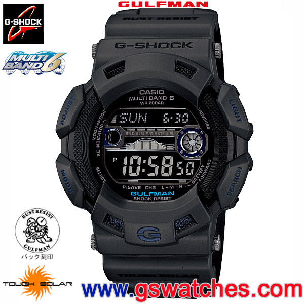CASIO(卡西歐) 已完售,CASIO GW-9110GY-1DR(公司貨,保固1年):::太陽能電波時計G-SHOCK GULFMAN ...